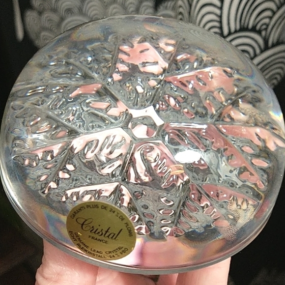 cristal | Art | Vintage Cristal France Lead Crystal Snowflake ...